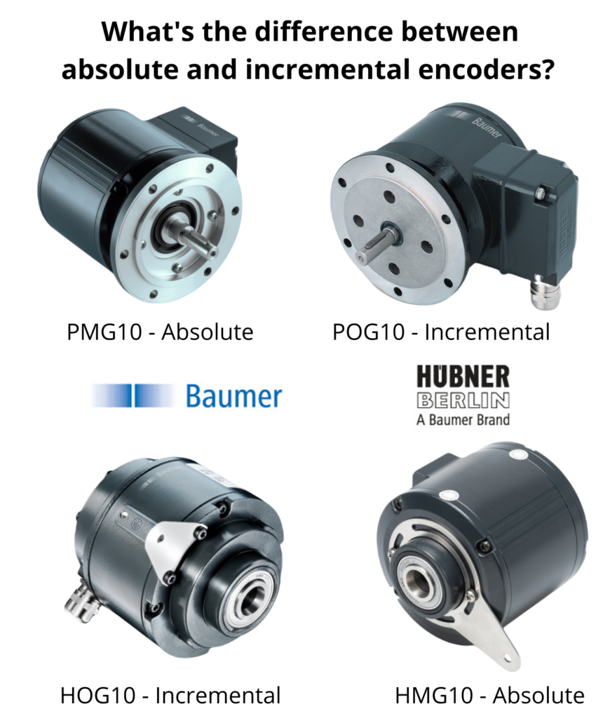 Difference between absolute encoders & incremental encoders